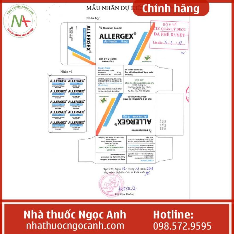 Thuốc Allergex OPV là thuốc gì, thế hệ mấy, giá bao nhiêu, mua ở đâu?