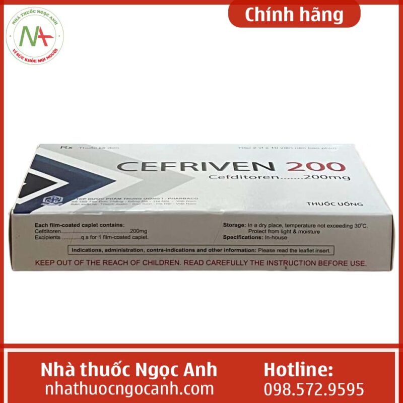 Thuốc Cefriven 200 mg là thuốc gì, giá bao nhiêu, mua ở đâu?
