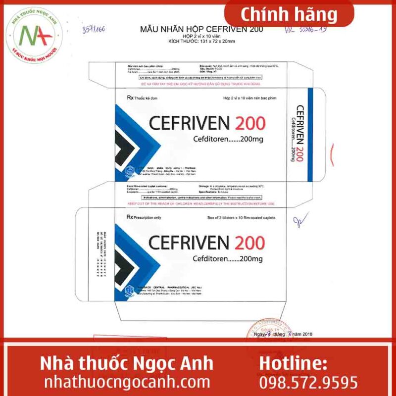 Thuốc Cefriven 200 mg là thuốc gì, giá bao nhiêu, mua ở đâu?