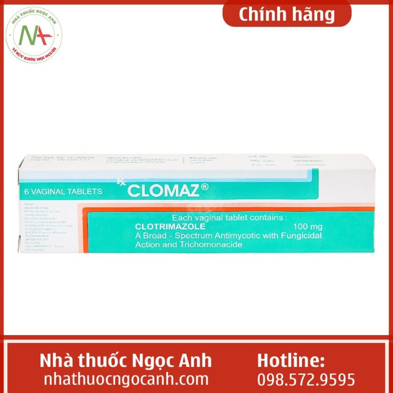 Thuốc Clomaz 100mg là thuốc gì, cách đặt, mua ở đâu, giá bao nhiêu