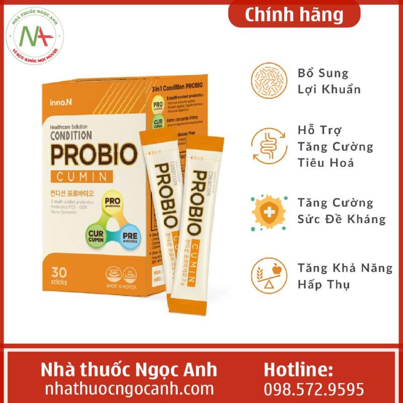 Thuốc Condition Probio Cumin cách sử dụng, mua ở đâu, giá bao nhiêu?