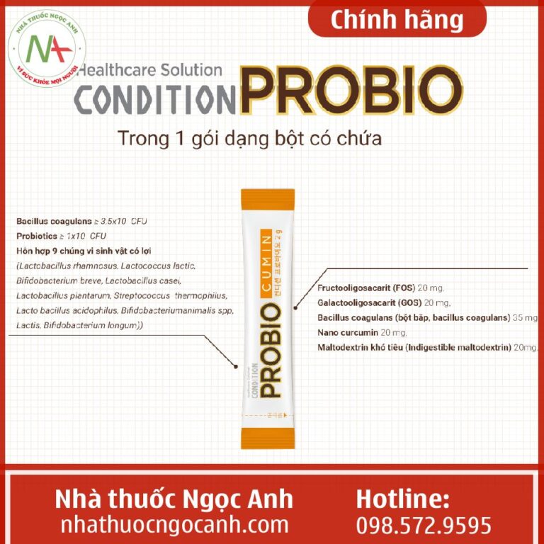 Thuốc Condition Probio Cumin cách sử dụng, mua ở đâu, giá bao nhiêu?