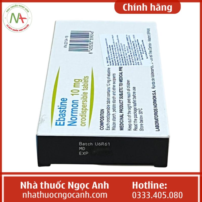 Thuốc Ebastine Normon 10mg là thuốc gì, giá bao nhiêu, mua ở đâu?