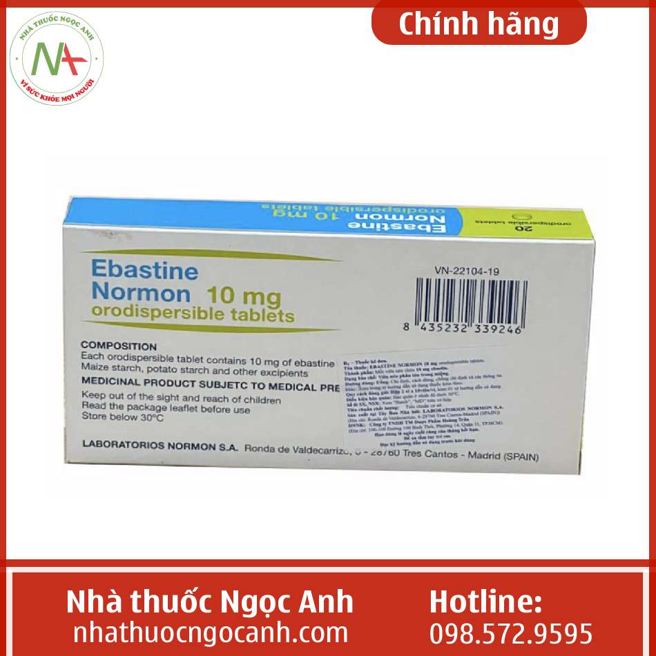 Thuốc Ebastine Normon 10mg giá bao nhiêu, mua ở đâu?