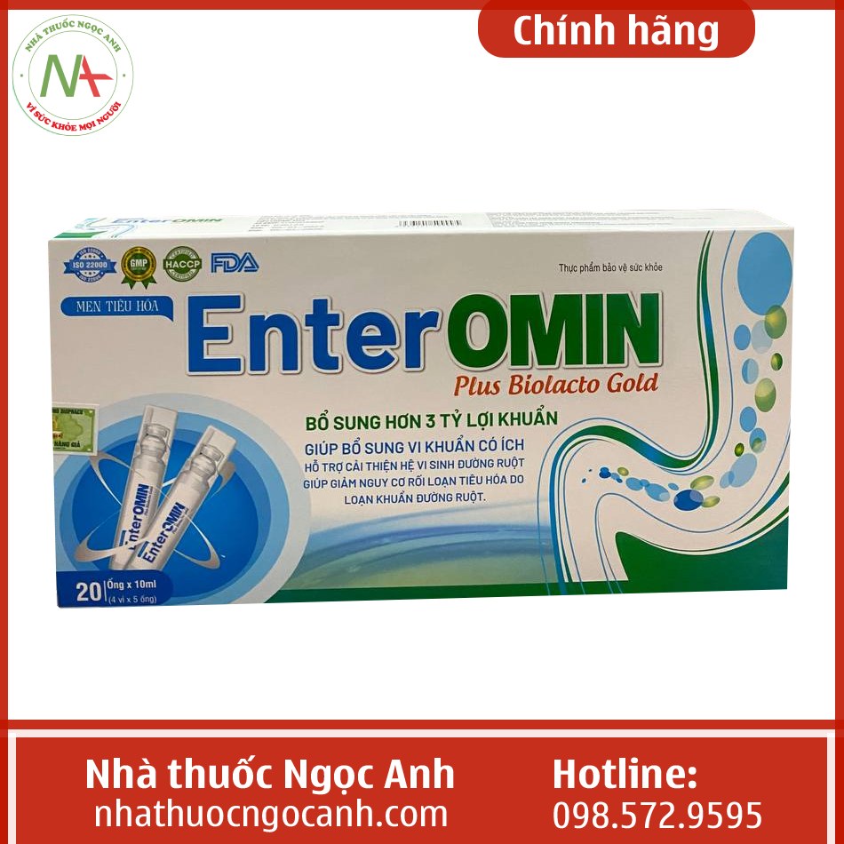 Thuốc Enteromin Plus Biolacto Gold 10ml giá bao nhiêu, mua ở đâu