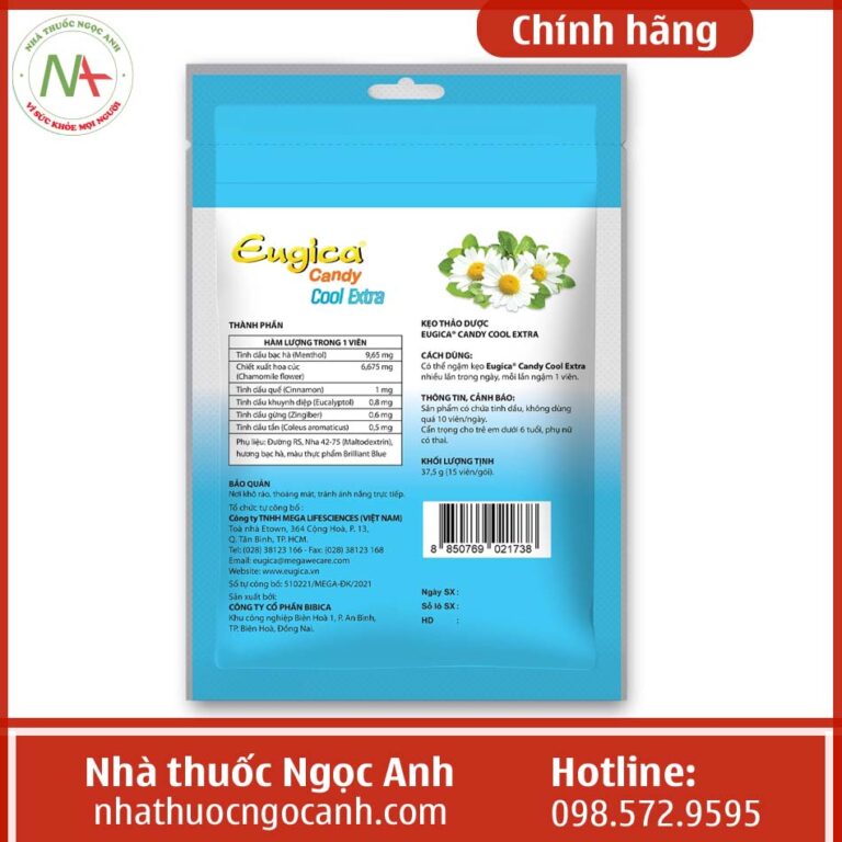Kẹo ngậm Eugica Candy Cool Extra có tốt không, giá bao nhiêu, mua ở đâu?