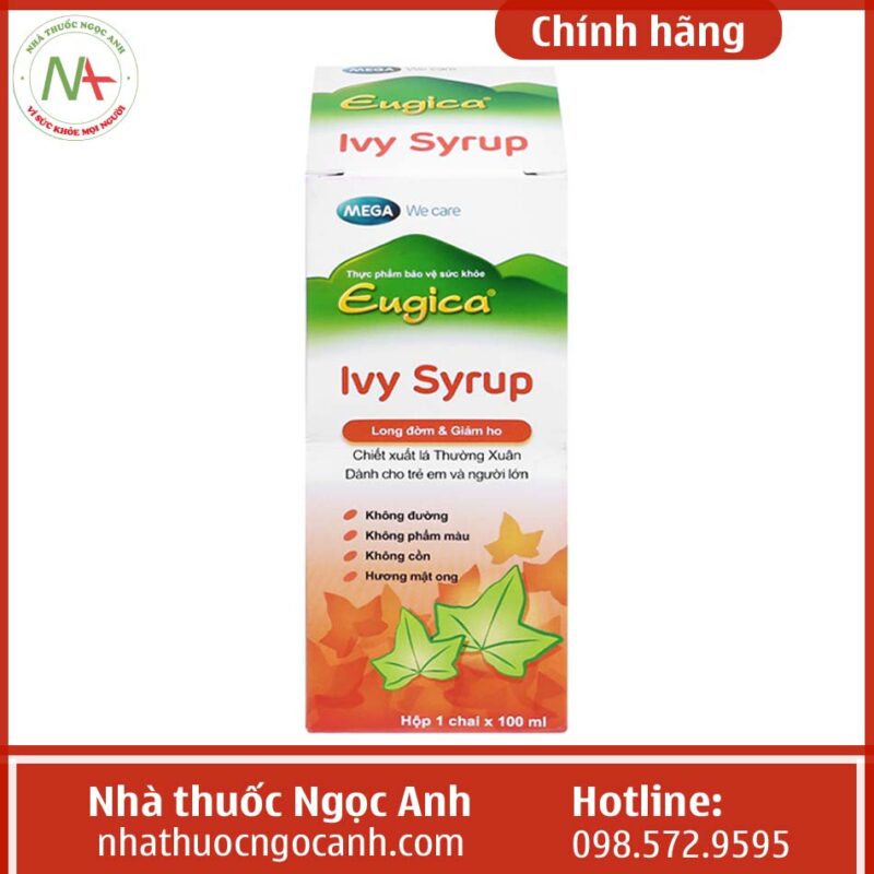 Thuốc Eugica Ivy Syrup 100ml cho trẻ em giá bao nhiêu, mua ở đâu?