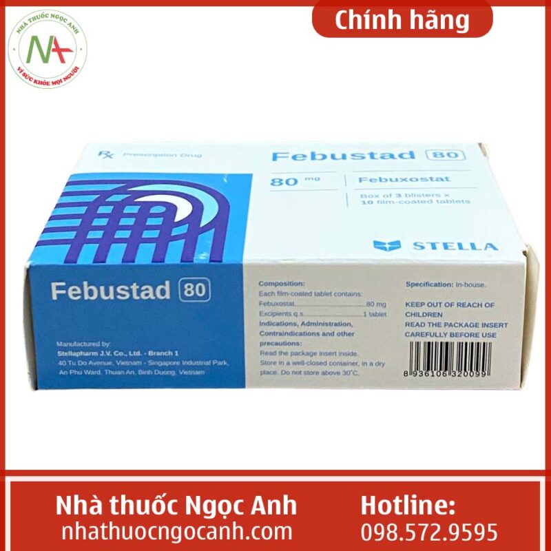 Thuốc Febustad 80 Stella là thuốc gì, giá bao nhiêu, mua ở đâu?