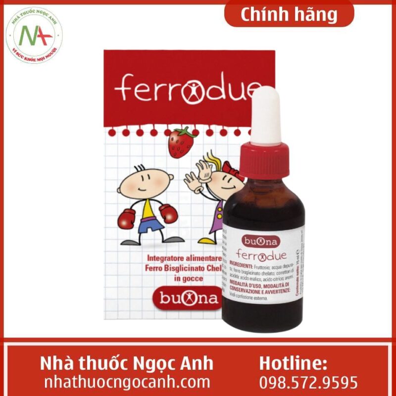 Thuốc sắt nhỏ giọt Ferrodue Bouna 15ml giá bao nhiêu, mua ở đâu
