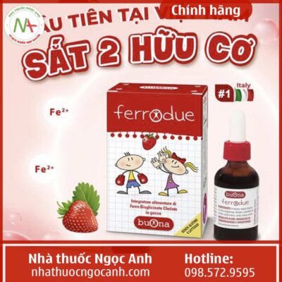 Thuốc sắt nhỏ giọt Ferrodue Bouna 15ml giá bao nhiêu, mua ở đâu