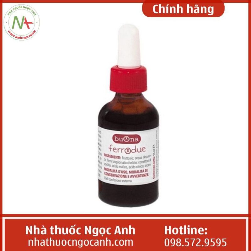 Thuốc sắt nhỏ giọt Ferrodue Bouna 15ml giá bao nhiêu, mua ở đâu