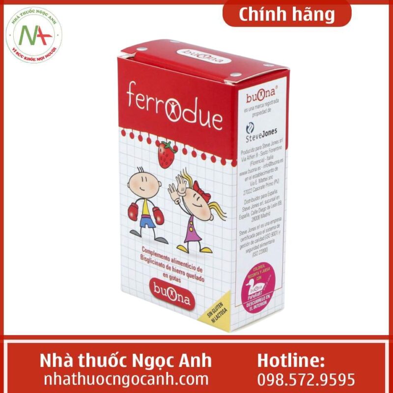 Thuốc sắt nhỏ giọt Ferrodue Bouna 15ml giá bao nhiêu, mua ở đâu