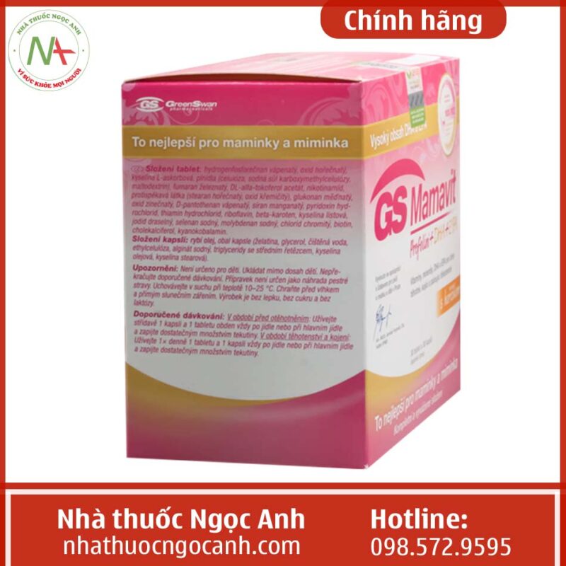 Thuốc GS Mamavit Prefolin+DHA+EPA review, giá bao nhiêu, mua ở đâu