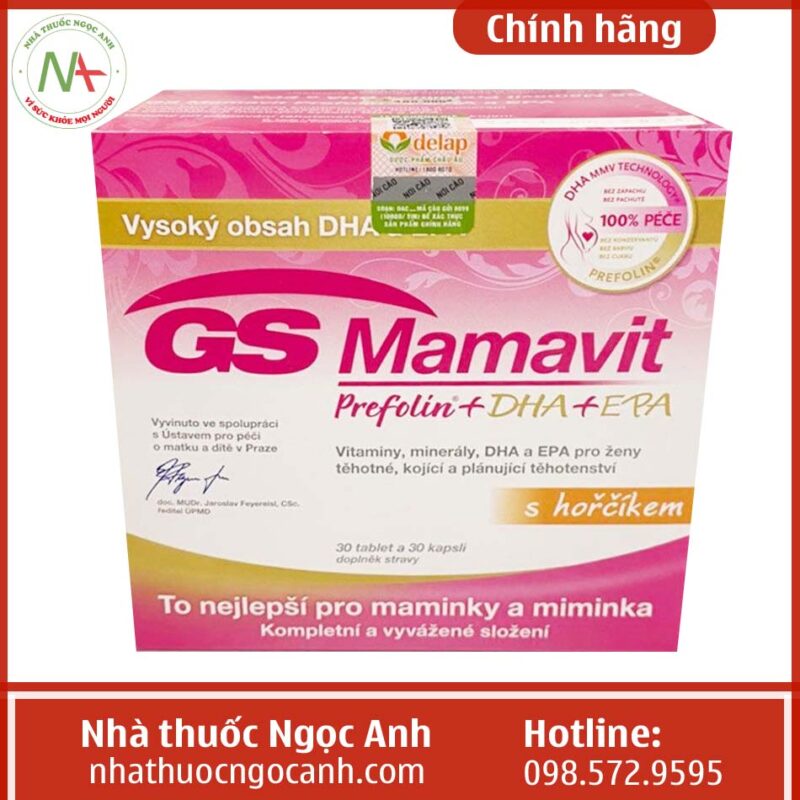 Thuốc GS Mamavit Prefolin+DHA+EPA review, giá bao nhiêu, mua ở đâu