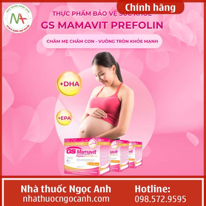 Thuốc GS Mamavit Prefolin+DHA+EPA review, giá bao nhiêu, mua ở đâu