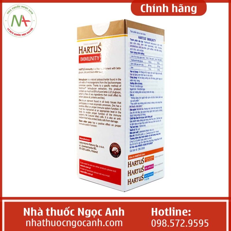 Thuốc Hartus Immunity uống lúc nào, giá bao nhiêu, mua ở đâu?