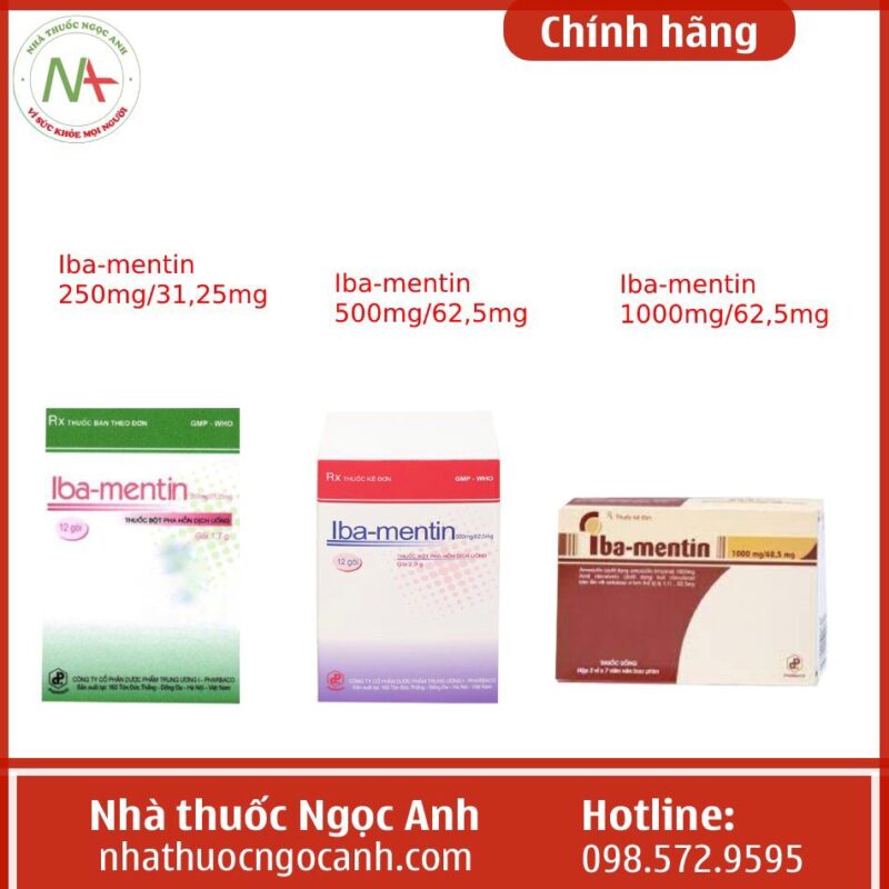 Thuốc Iba-Mentin 1000mg/62,5mg có tác dụng gì, mua ở đâu, giá bao nhiêu?