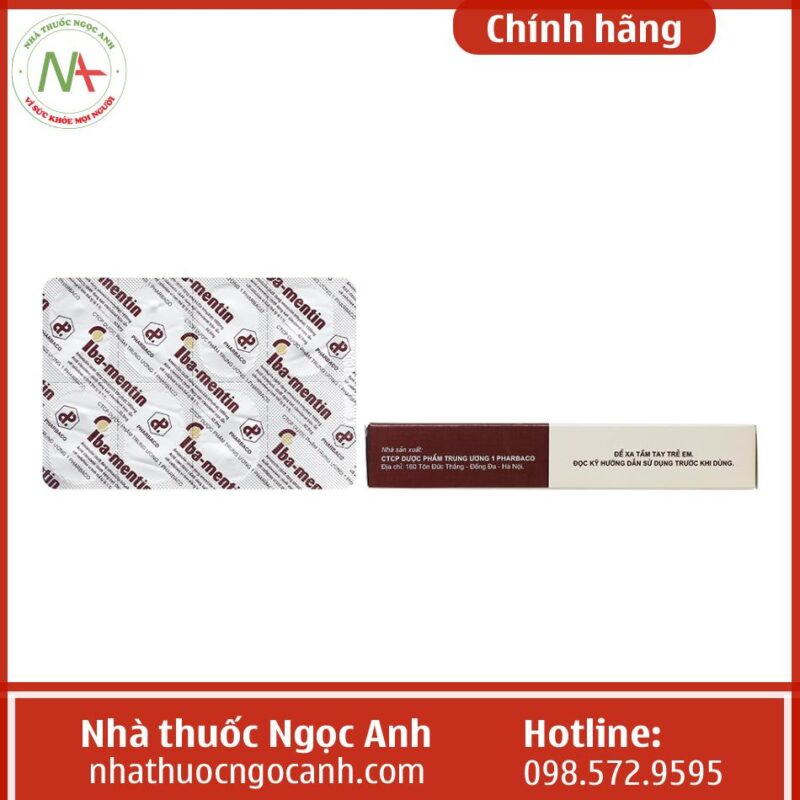 Thuốc Iba-Mentin 1000mg/62,5mg có tác dụng gì, mua ở đâu, giá bao nhiêu?