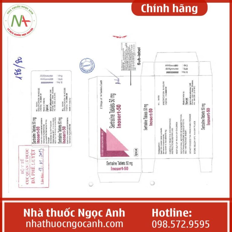 Thuốc Inosert-50 là thuốc gì, tác dụng phụ, mua ở đâu, giá bao nhiêu?