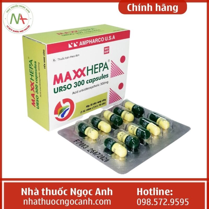 Thuốc Maxxhepa Urso 300 Capsules là thuốc gì, giá bao nhiêu, mua ở đâu?