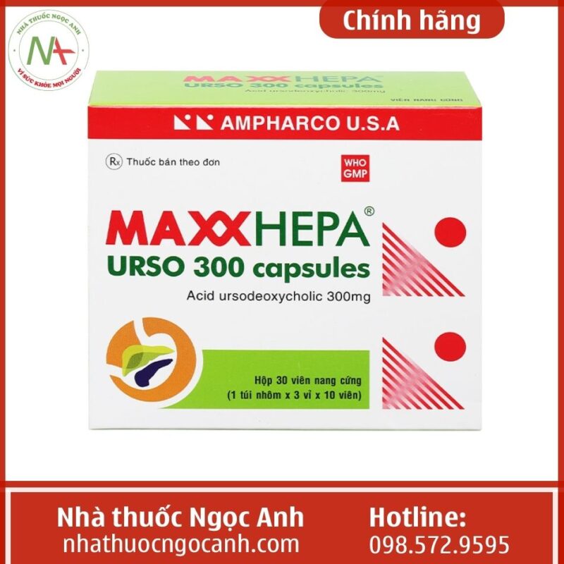 Thuốc Maxxhepa Urso 300 Capsules là thuốc gì, giá bao nhiêu, mua ở đâu?