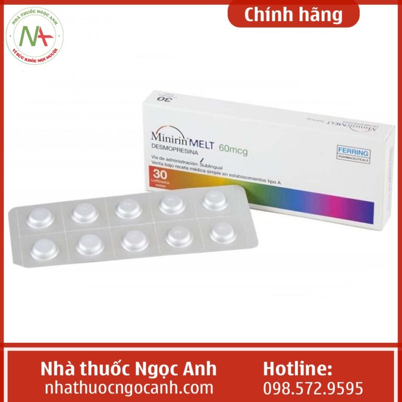 Thuốc Minirin Melt 60mcg là thuốc gì, giá bao nhiêu, mua ở đâu?