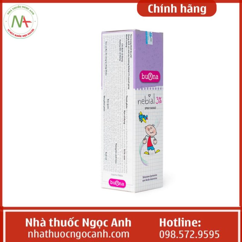 Nebial 3% Nasal Spray là thuốc gì, có tốt không, mua ở đâu, giá bao nhiêu