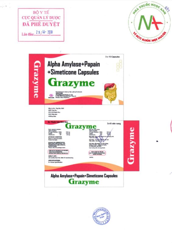 Thuốc Grazyme là thuốc gì, có tác dụng gì, giá bao nhiêu, mua ở đâu?