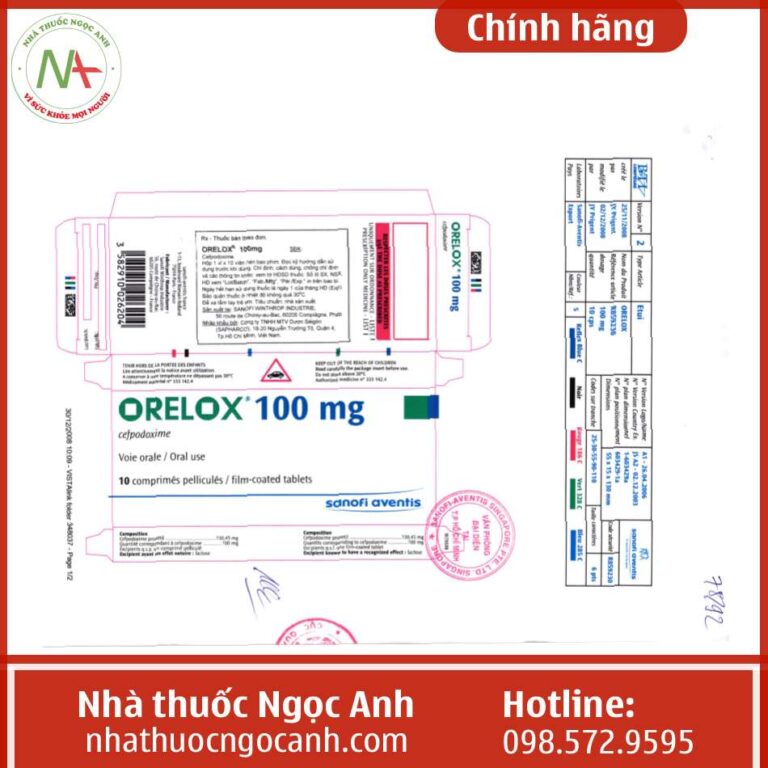 Thuốc Orelox 100mg có tác dụng gì, mua ở đâu, giá bao nhiêu?