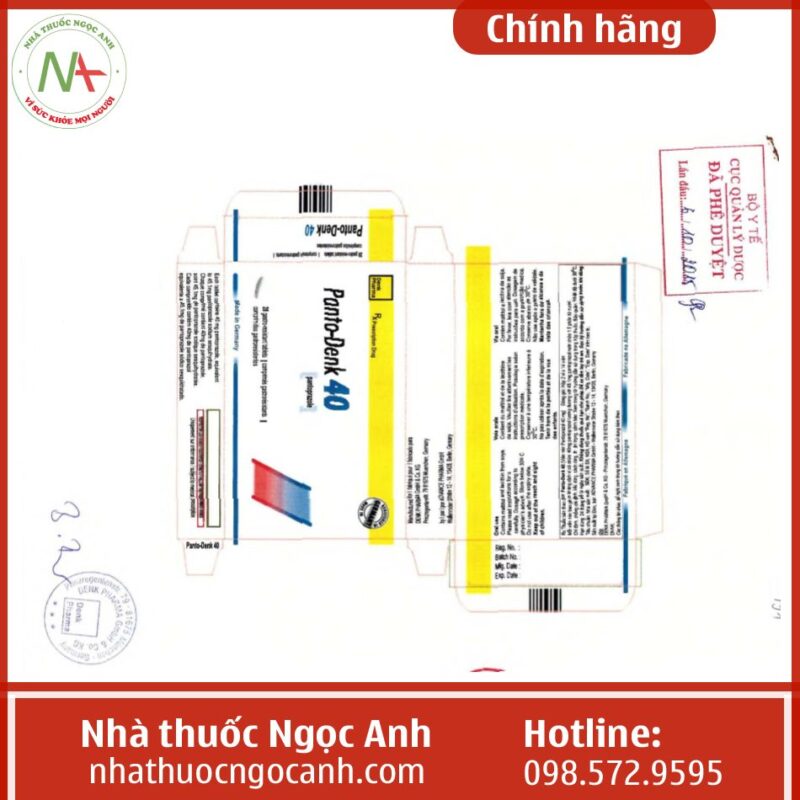 Thuốc Panto-Denk 40 là thuốc gì, tác dụng gì, mua ở đâu, giá bao nhiêu?