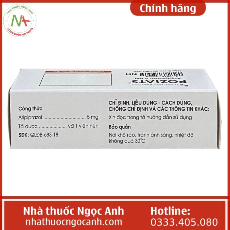 Thuốc Poziats 5mg (Hộp 3 vỉ x 10 viên) là thuốc gì, mua ở đâu, giá bao ...