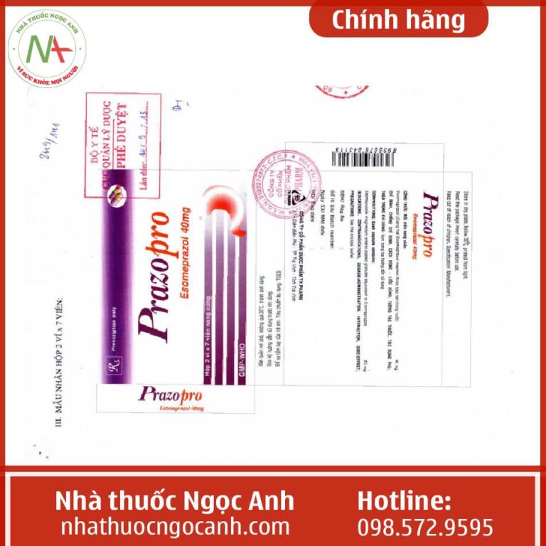 Thuốc Prazopro 40mg uống trước hay sau ăn, mua ở đâu, giá bao nhiêu?