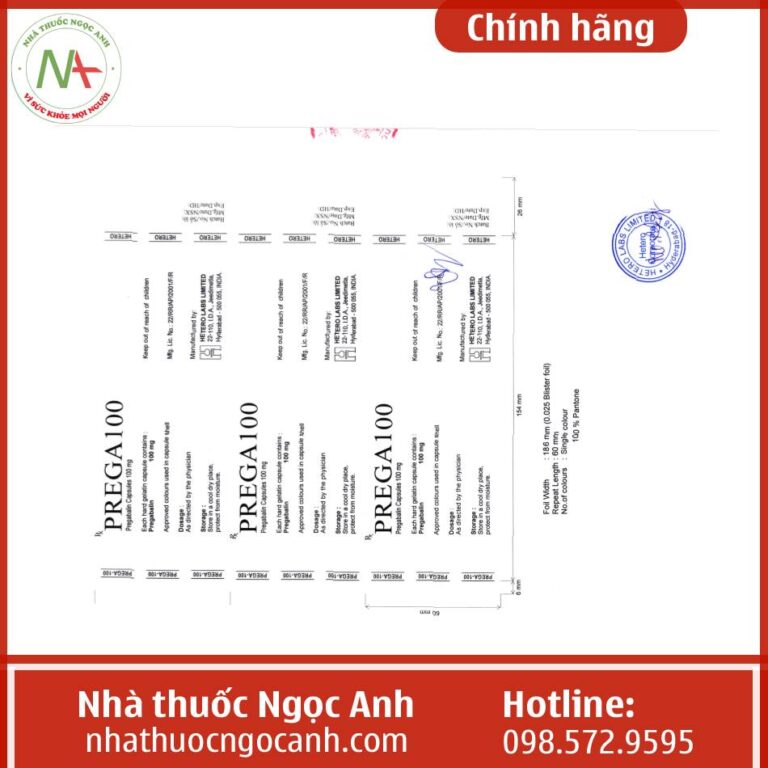Thuốc Prega 100 mg có tác dụng gì, mua ở đâu, giá bao nhiêu?