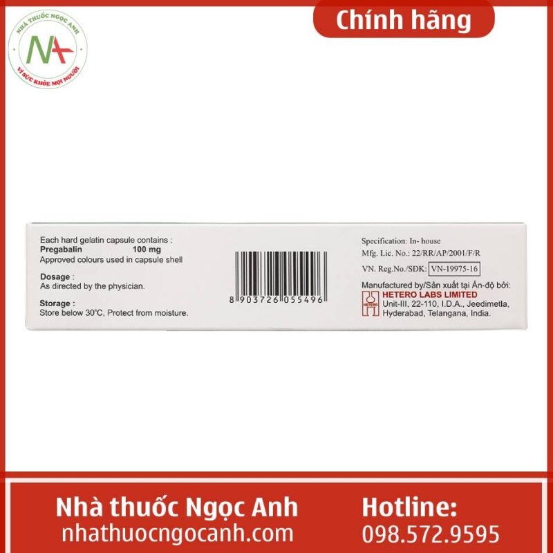 Thuốc Prega 100 mg có tác dụng gì, mua ở đâu, giá bao nhiêu?