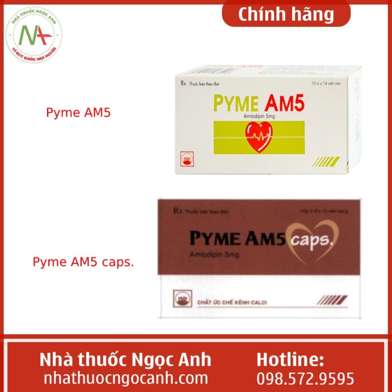 Thuốc Pyme AM5 Amlodipin 5mg là thuốc gì, mua ở đâu, giá bao nhiêu?