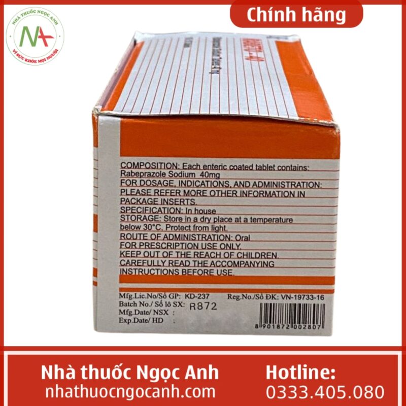 Thuốc Rabeto-40 uống trước hay sau ăn, giá bao nhiêu, mua ở đâu?
