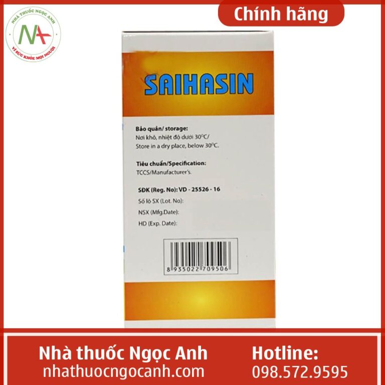 Thuốc Saihasin 1200mg là thuốc gì, giá bao nhiêu, mua ở đâu?