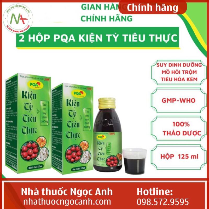 Thuốc Siro PQA Kiện tỳ tiêu thực có tốt không, giá bao nhiêu, mua ở đâu?