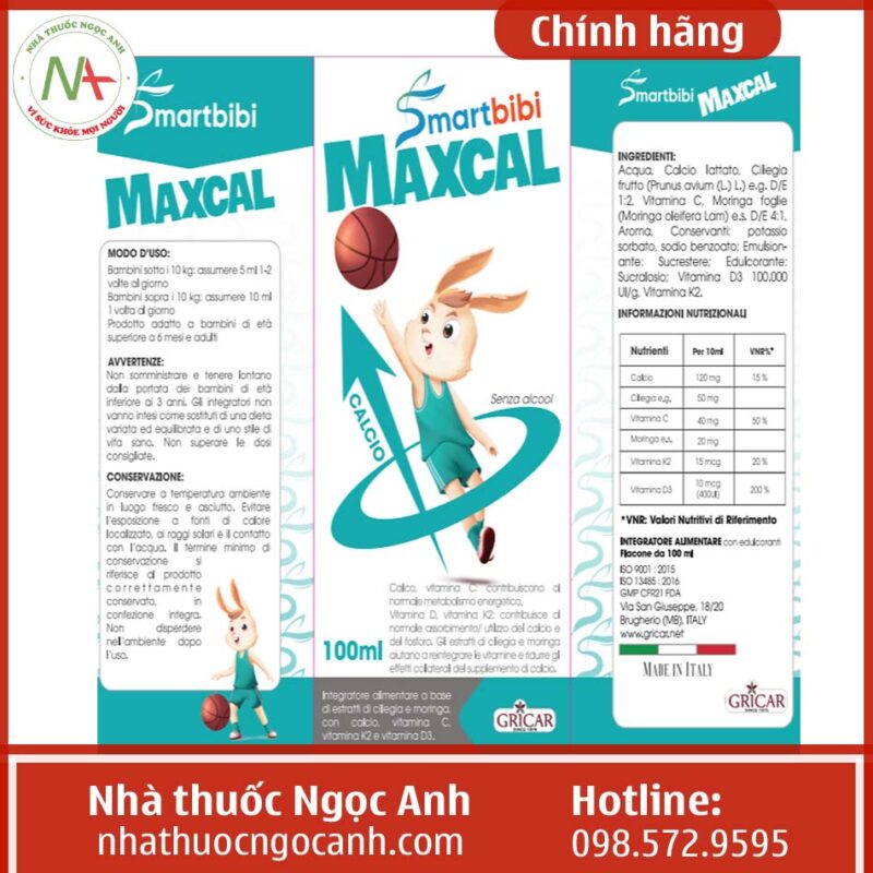 Thuốc canxi Smartbibi Maxcal là thuốc gì, giá bao nhiêu, mua ở đâu