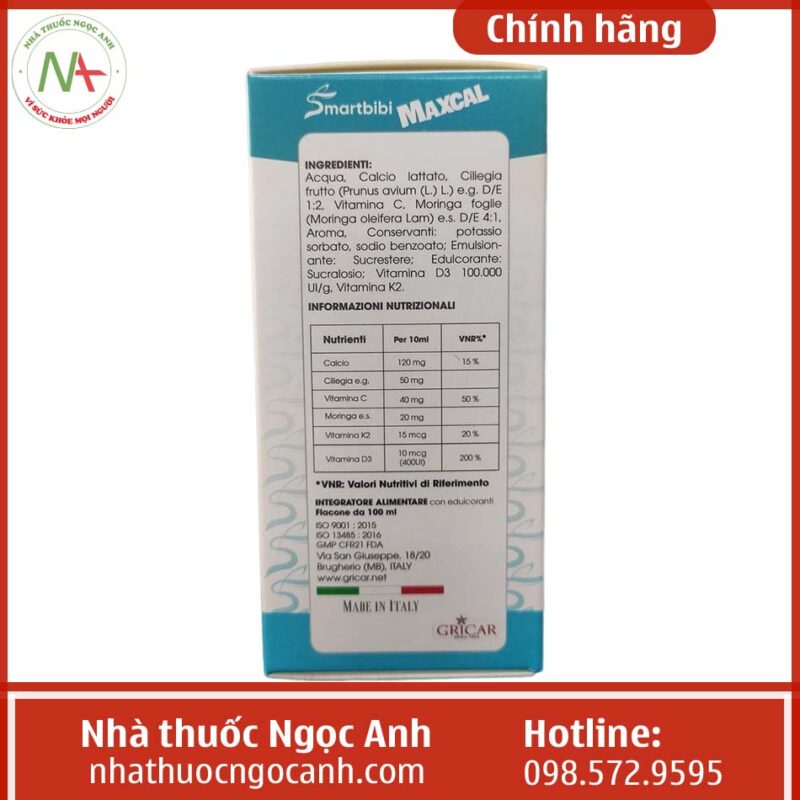 Thuốc canxi Smartbibi Maxcal là thuốc gì, giá bao nhiêu, mua ở đâu