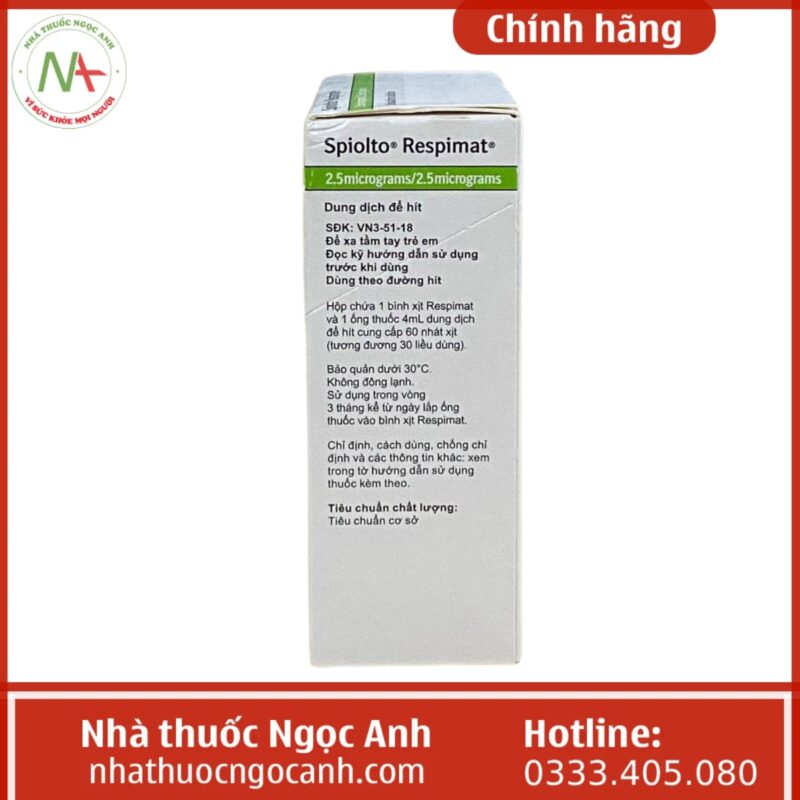Thuốc Spiolto Respimat 2.5mcg/2.5mcg mua ở đâu, giá bao nhiêu?