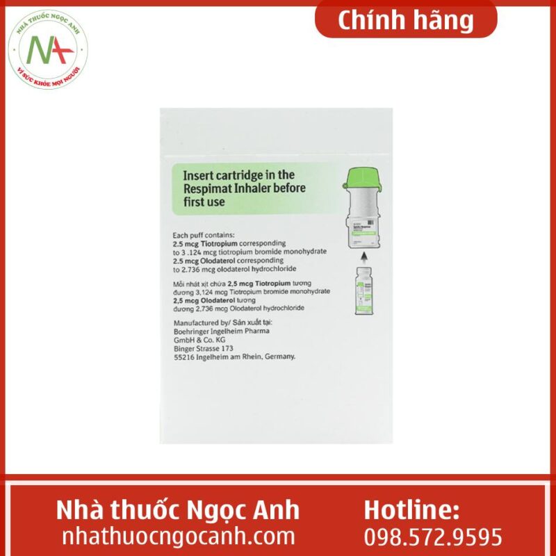 Thuốc Spiolto respimat có tác dụng gì, mua ở đâu, giá bao nhiêu?