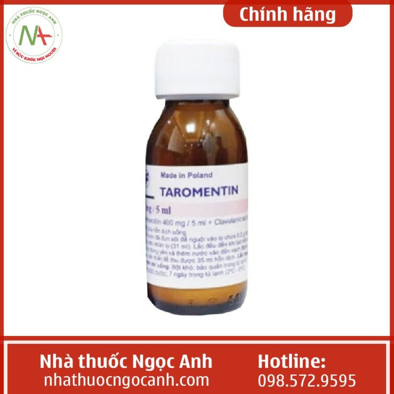 Thuốc Taromentin 457mg/5ml cách pha, mua ở đâu, giá bao nhiêu?