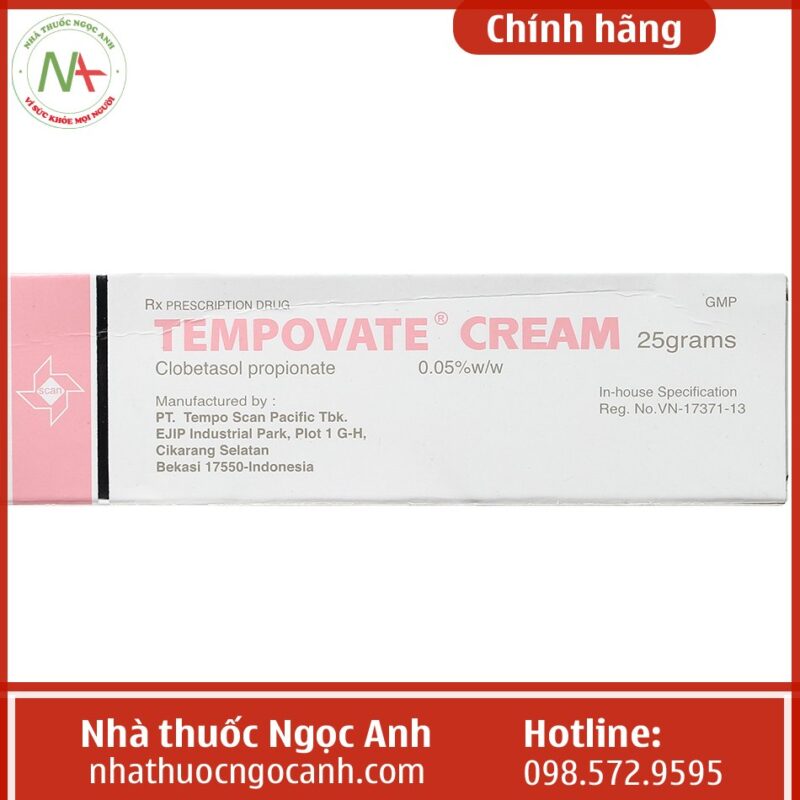 Thuốc Tempovate Cream 25g là thuốc gì, giá bao nhiêu, mua ở đâu?