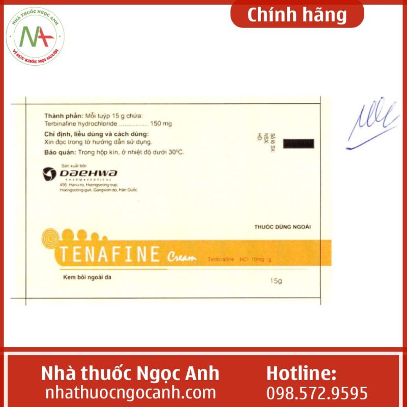 Thuốc bôi Tenafine cream 15g là thuốc gì, giá bao nhiêu, mua ở đâu?