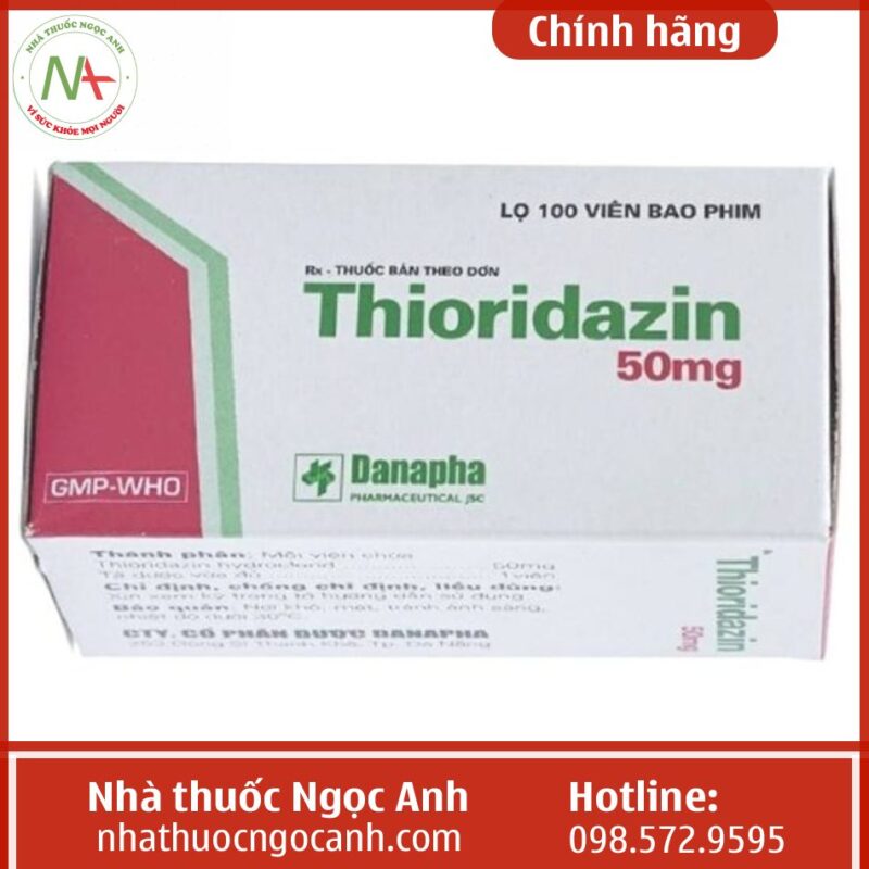 Thuốc Thioridazin 50mg Danapha là thuốc gì, giá bao nhiêu, mua ở đâu?