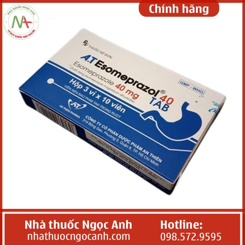 Thuốc A.T Esomeprazol 40 Tab là thuốc gì, giá bao nhiêu, mua ở đâu?