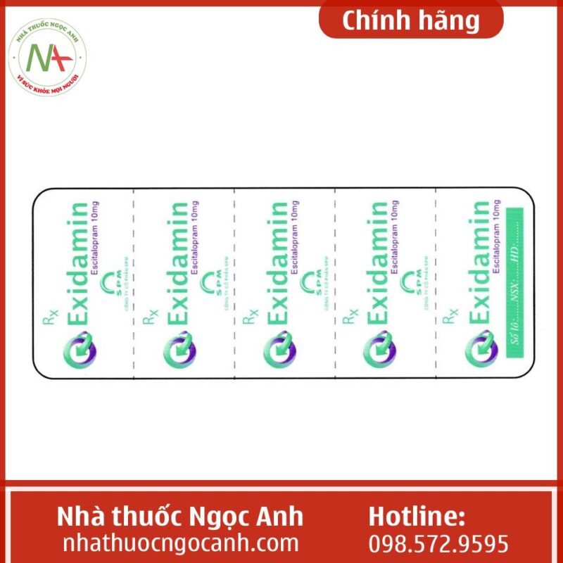 Thuốc Exidamin 10mg là thuốc gì, có tác dụng gì, mua ở đâu, giá bao nhiêu