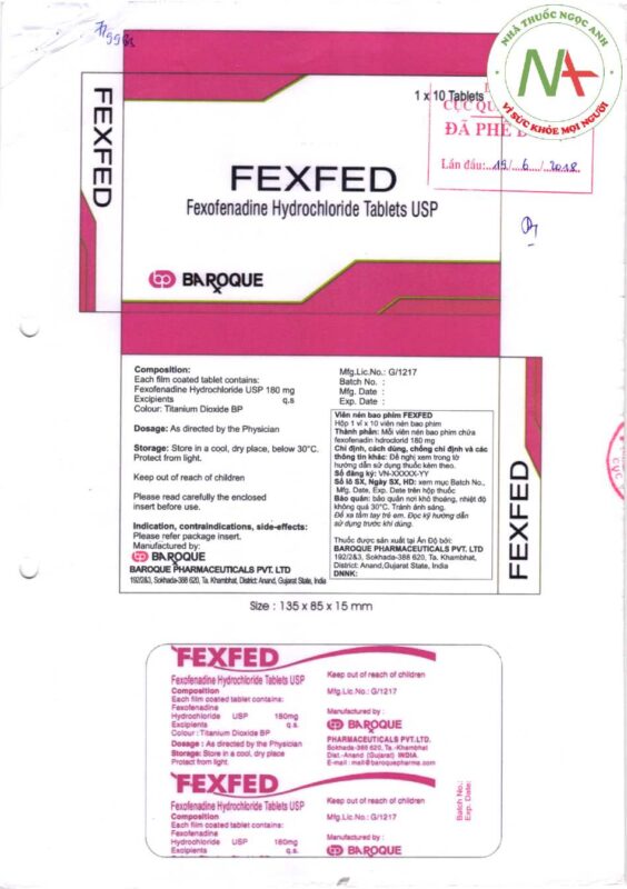 Thuốc Fexfed là thuốc gì, có tác dụng gì, giá bao nhiêu, mua ở đâu