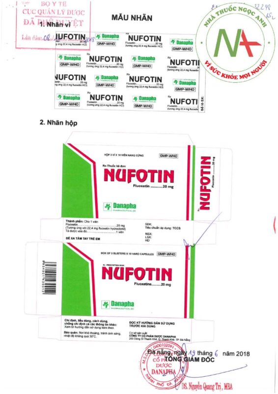 Thuốc Nufotin 20mg là thuốc gì, tác dụng, giá bao nhiêu, mua ở đâu?